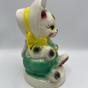 Vintage Cat With Bonnet Bank - Mid Century, Retro Decor - Etsy