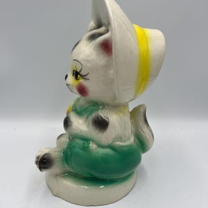 Vintage Cat With Bonnet Bank - Mid Century, Retro Decor - Etsy