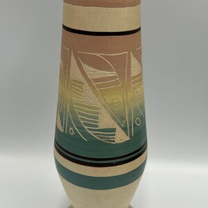 Tribal Design Vase: Signed Jean Pottery (rustic Ceramic, Small) - Etsy