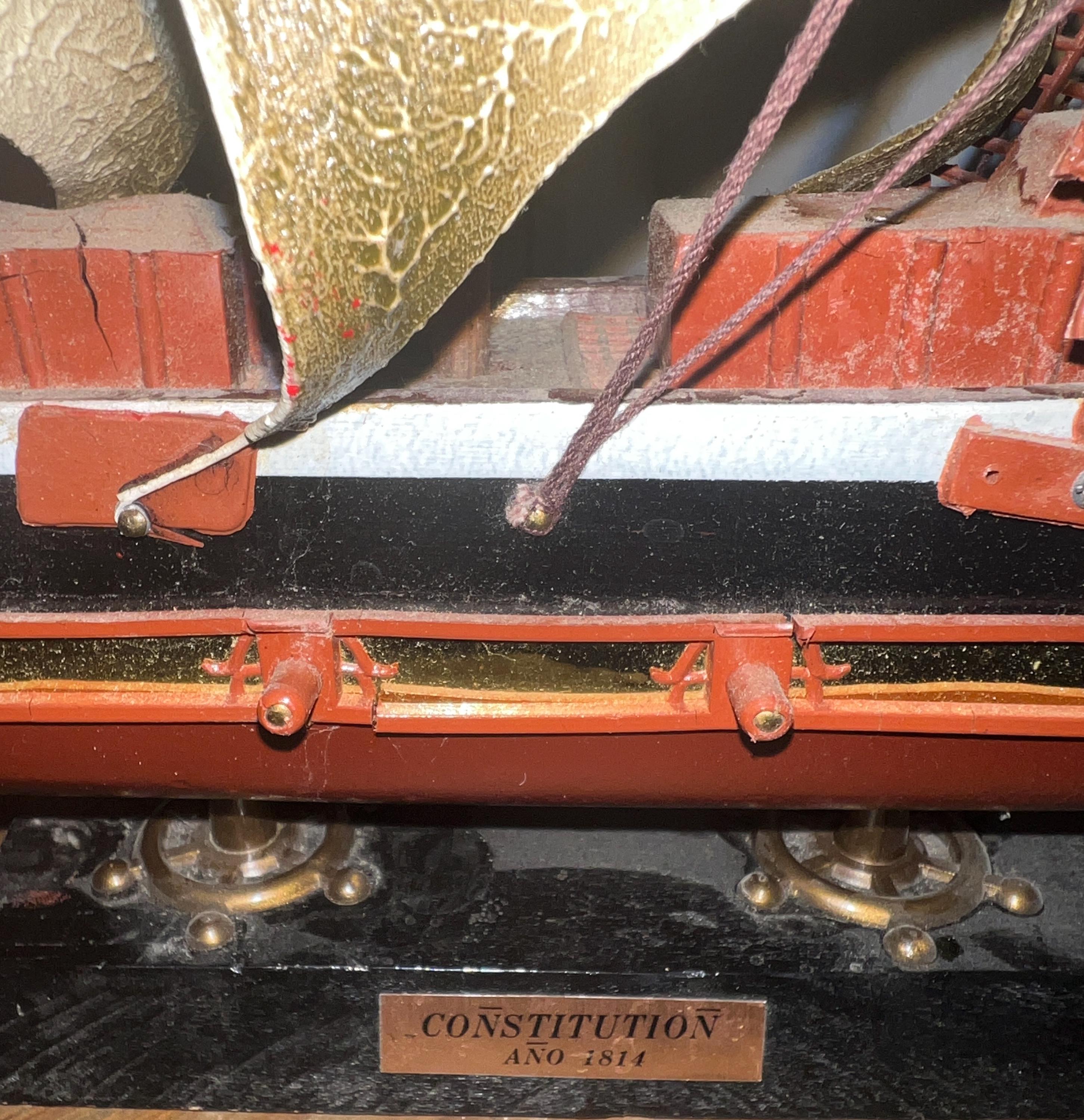 USS Constitution Ship Model: Maritime Decor (wooden, Black Hull, 1814 ...
