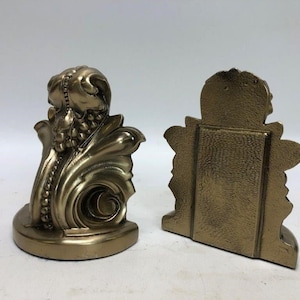 Vintage Brass Scroll Grape Cluster Bookends - Etsy