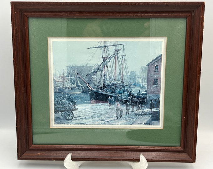 Charles Vickery (american, 1913-1998) "christmas Tree Schooner" Print ...