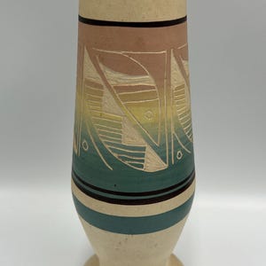 Tribal Design Vase: Signed Jean Pottery (rustic Ceramic, Small) - Etsy