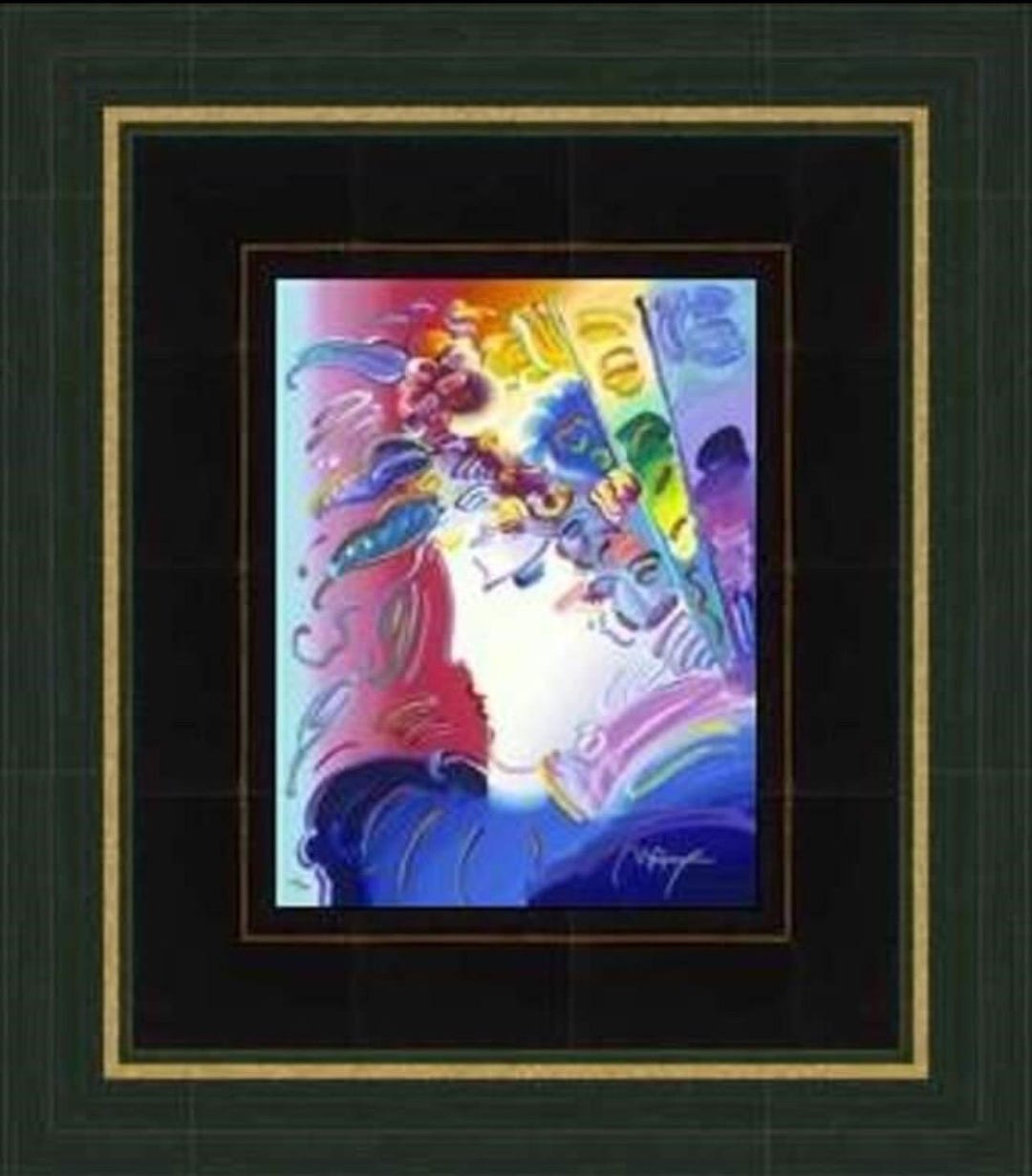 Peter Max, Blushing Beauty on Blends, Serigraph in Color, 2018 From Limited Edition of 495 ...