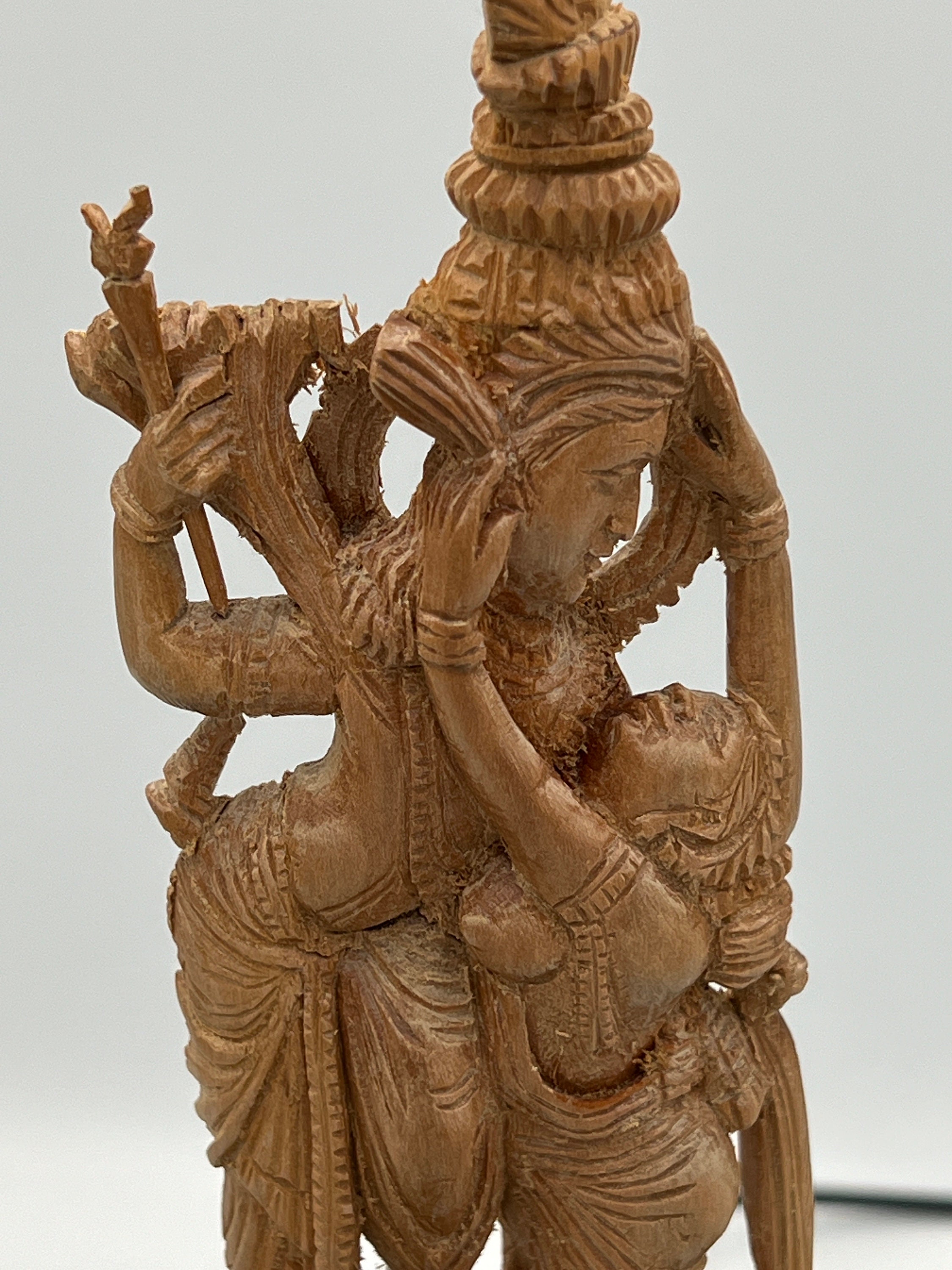 Wooden Carved Statue of Rama and Sita Wood - Etsy