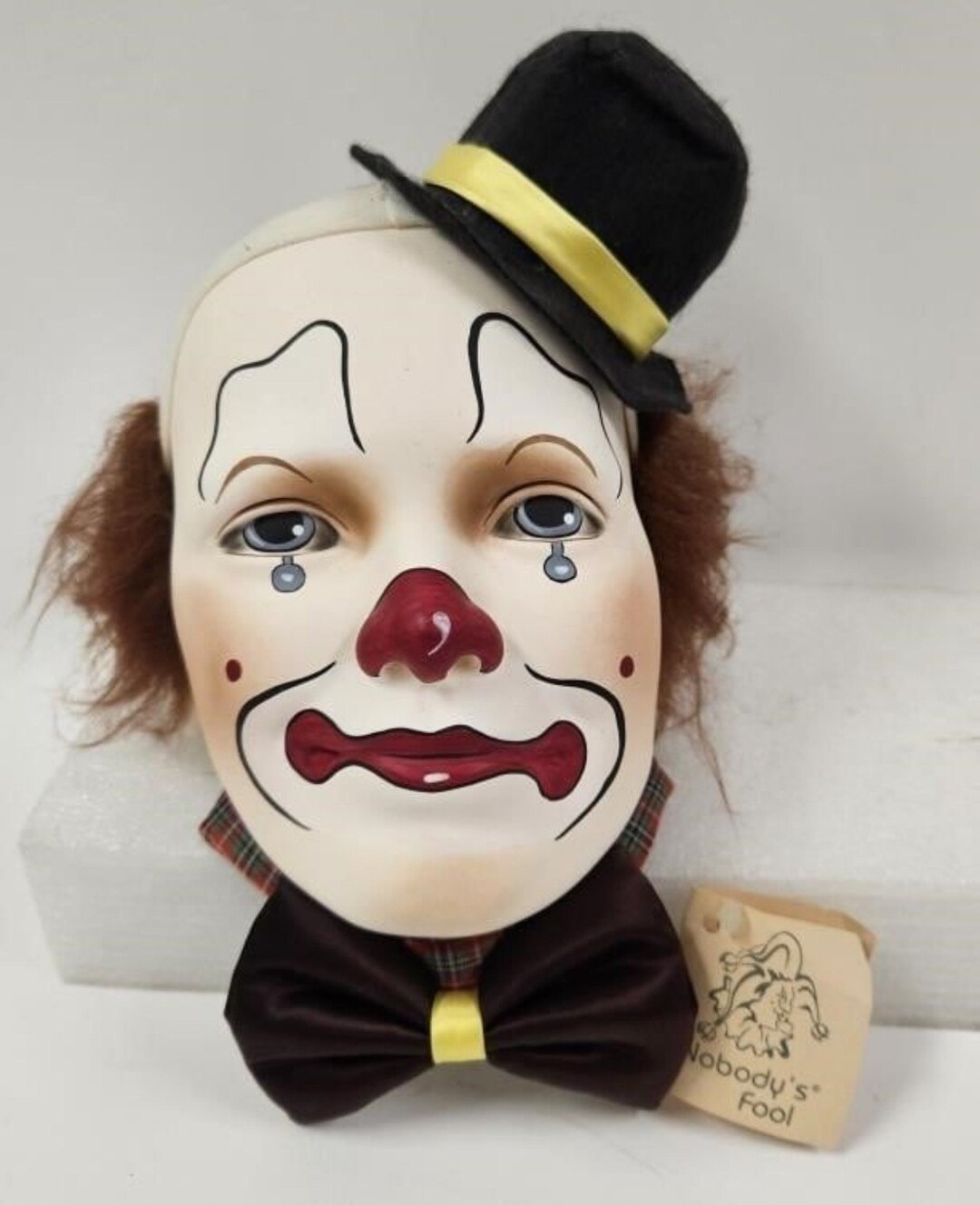 Dyan Nelson Ceramic Jester Clown Wall Mask Nobody's Fool RARE - Etsy