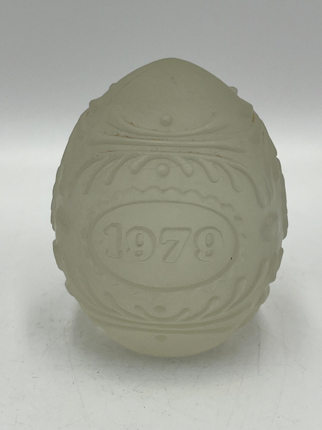 Goebel 1979 Frosted Crystal Glass Egg Paperweight - Etsy
