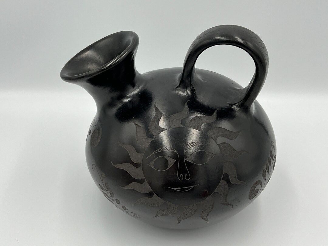 Vintage Decorative Barro Negro Pottery by R Mateos Signed on - Etsy