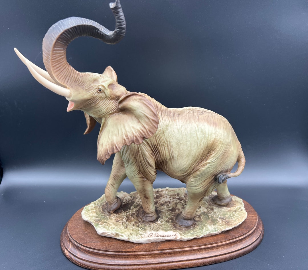 Giuseppe Armani Elephant Statue – Handcrafted Porcelain Elephant ...