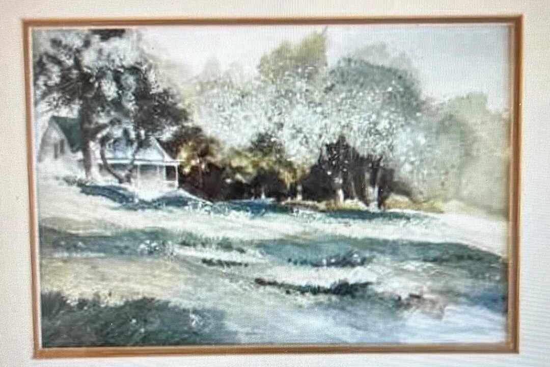 Winter Watercolor Painting by David Nichols - Original Art Print ...