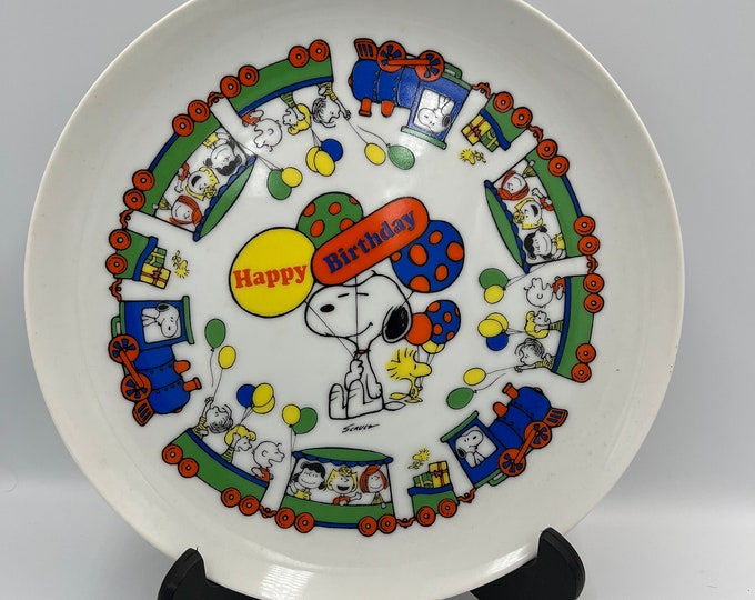 Peanuts Plate Snoopy Woodstock Schulz Birthday Dupont Collection ...
