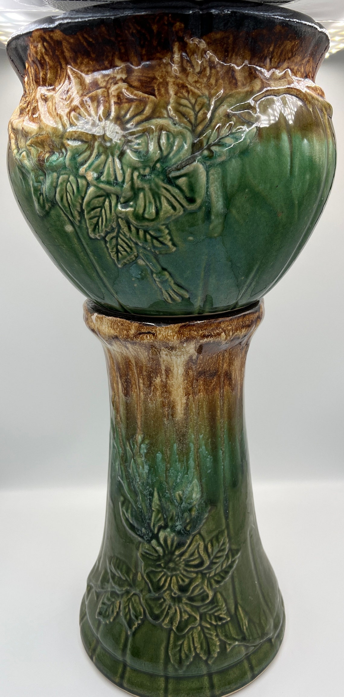 Vintage Robinson Ransbottom Pottery No. 421 Pedestal Planter Jardiniere ...