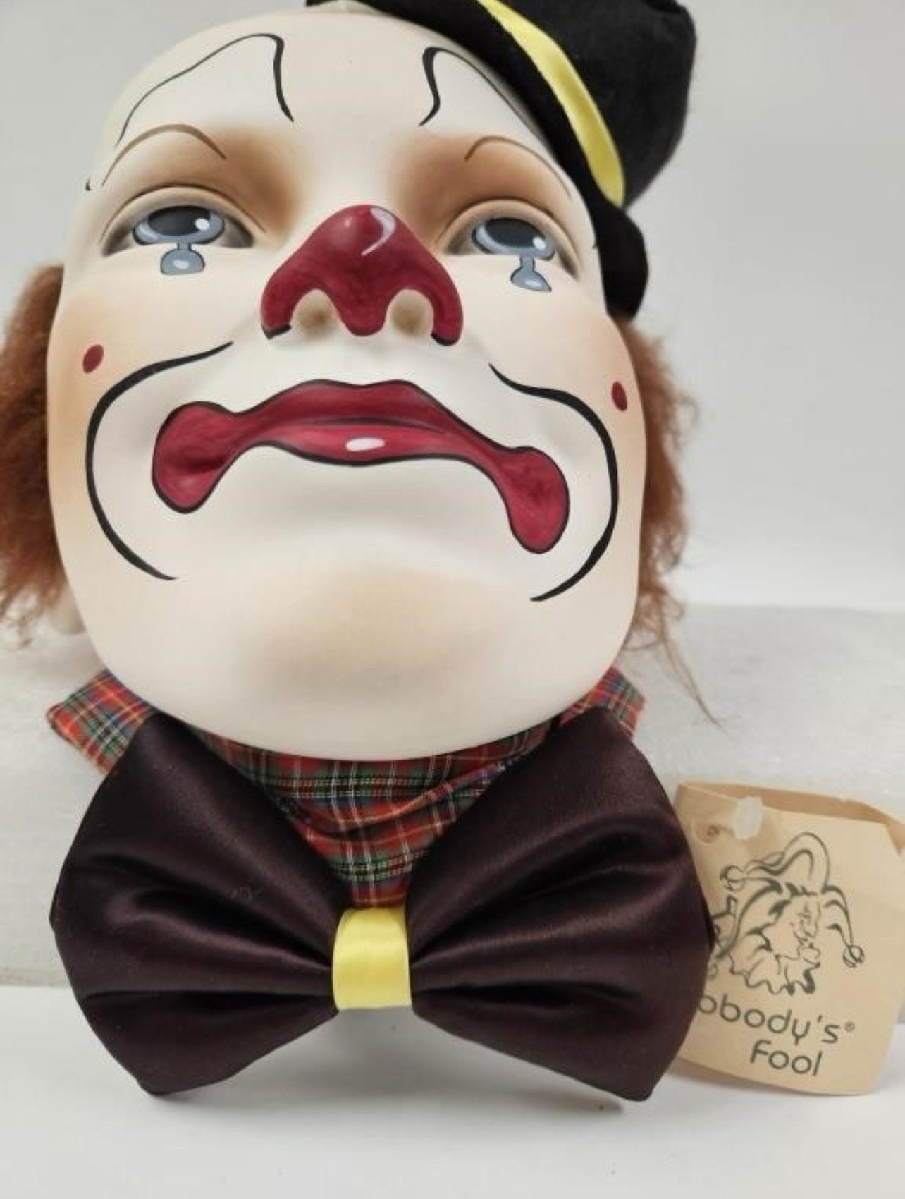 Dyan Nelson Ceramic Jester Clown Wall Mask Nobody's Fool RARE - Etsy