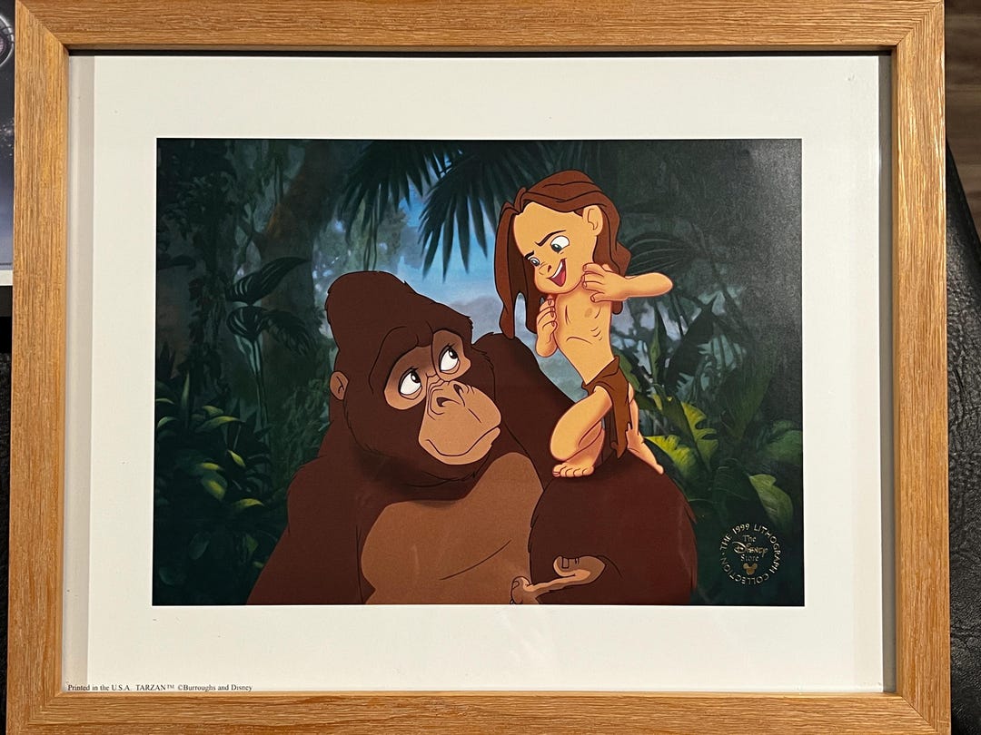 Tarzan Lithograph Print: Disney Store Exclusive Artwork (1999, Framed ...