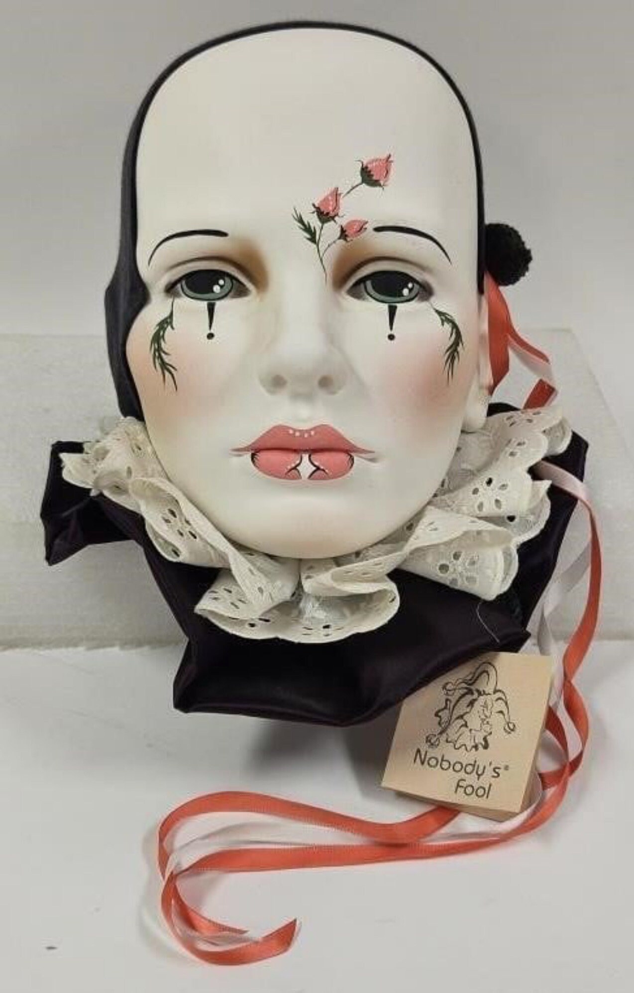 Dyan Nelson Ceramic Wall Mask Nobody's Fool Harlequin Ceramic Black - Etsy
