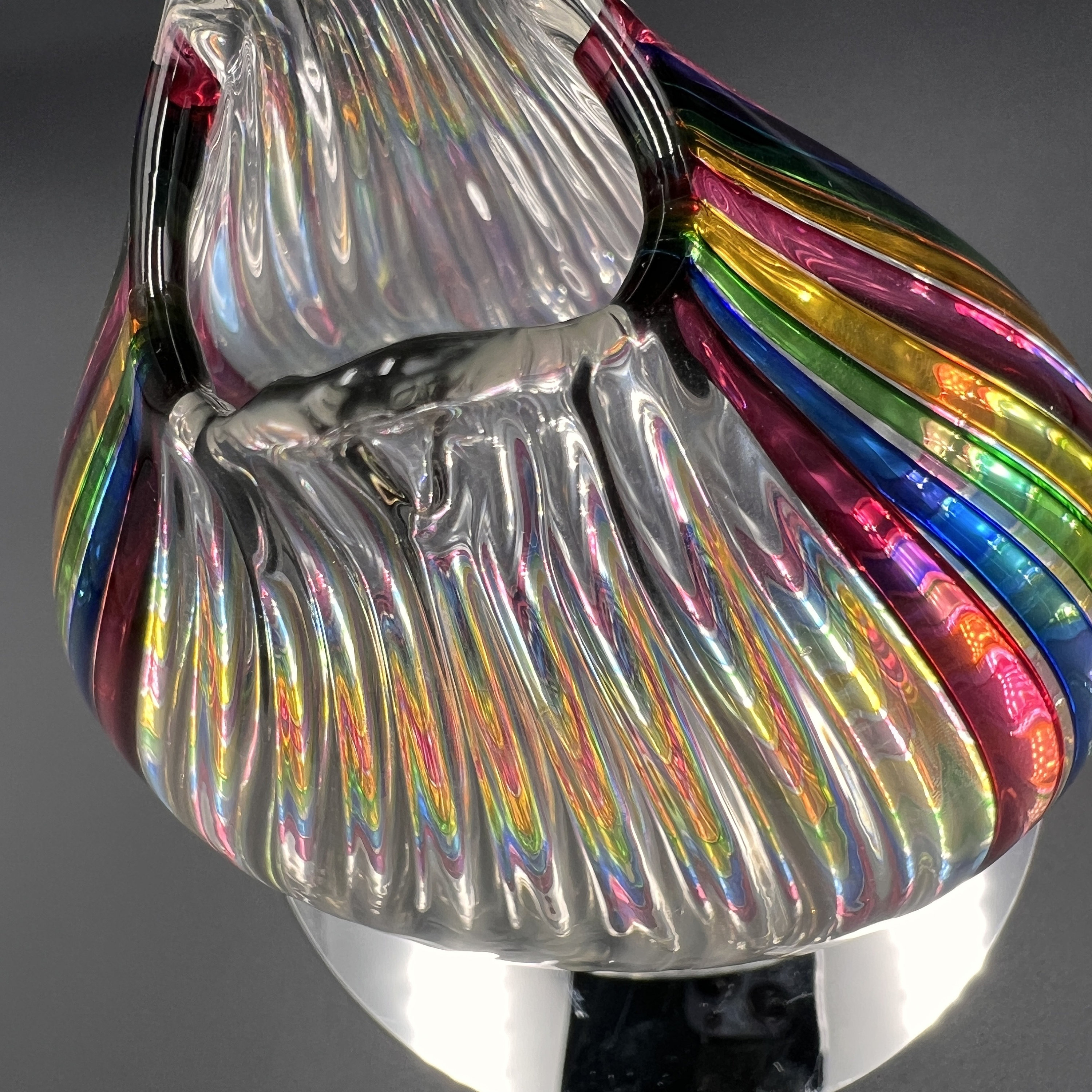 Signed Angelo Fico Rainbow Vase - Etsy