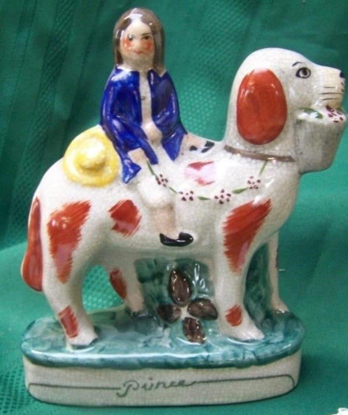 Staffordshire Spaniel Dog Figurines - Prince and Princess Pair - Etsy