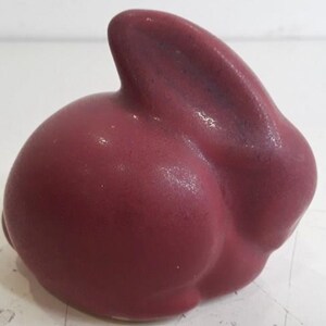 Van Briggle Rabbit Paperweight in Red / Persian Rose Color - Etsy