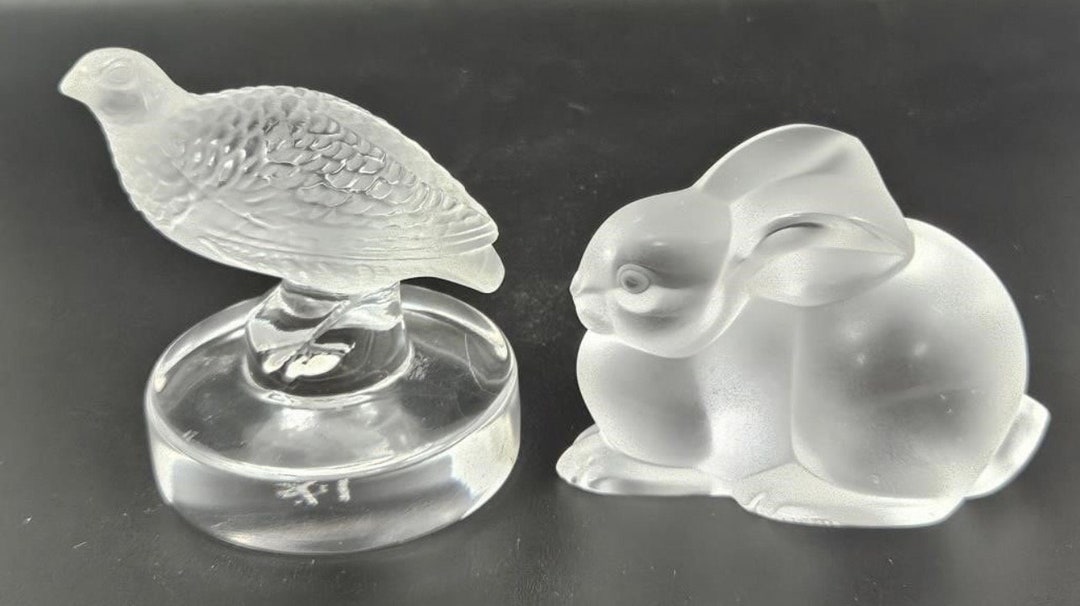 Lalique Glass Paperweights - Choice of Animals - Etsy