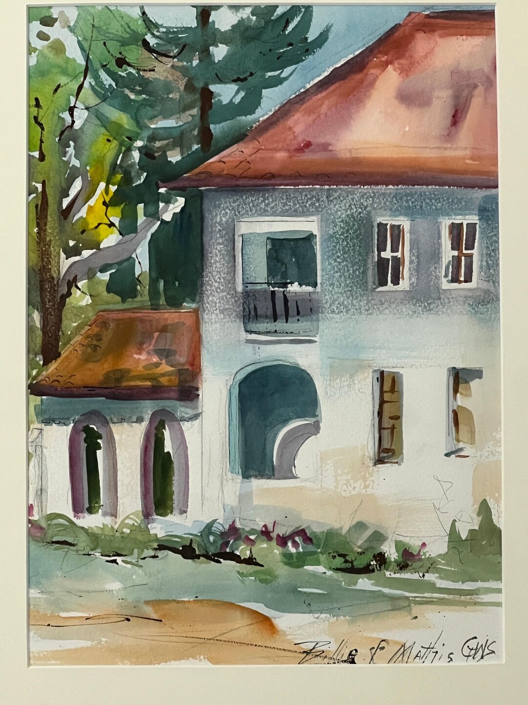 Billie F. Mathis Watercolor Painting: Blue Ridge Mountains Scene - Etsy