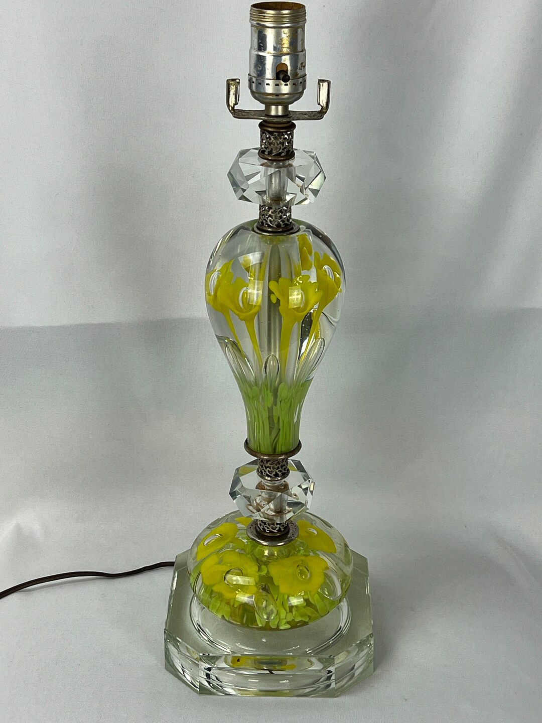 American St. Clair Paperweight Glass Mid Century Modern Lamp - Etsy