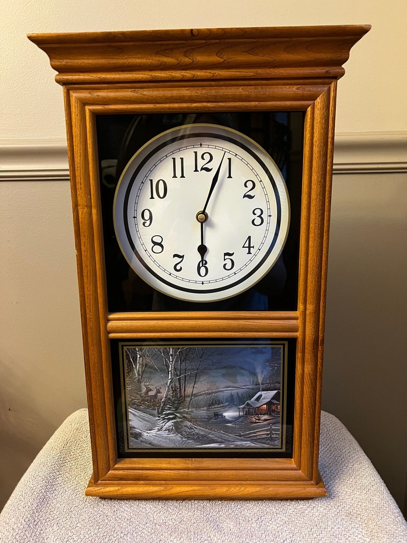 Terry Redlin Oak Clock With evening With Friends. WORKS - Etsy