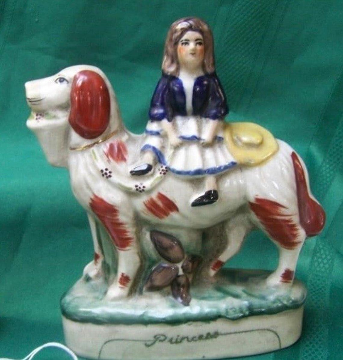 Staffordshire Spaniel Dog Figurines - Prince and Princess Pair - Etsy