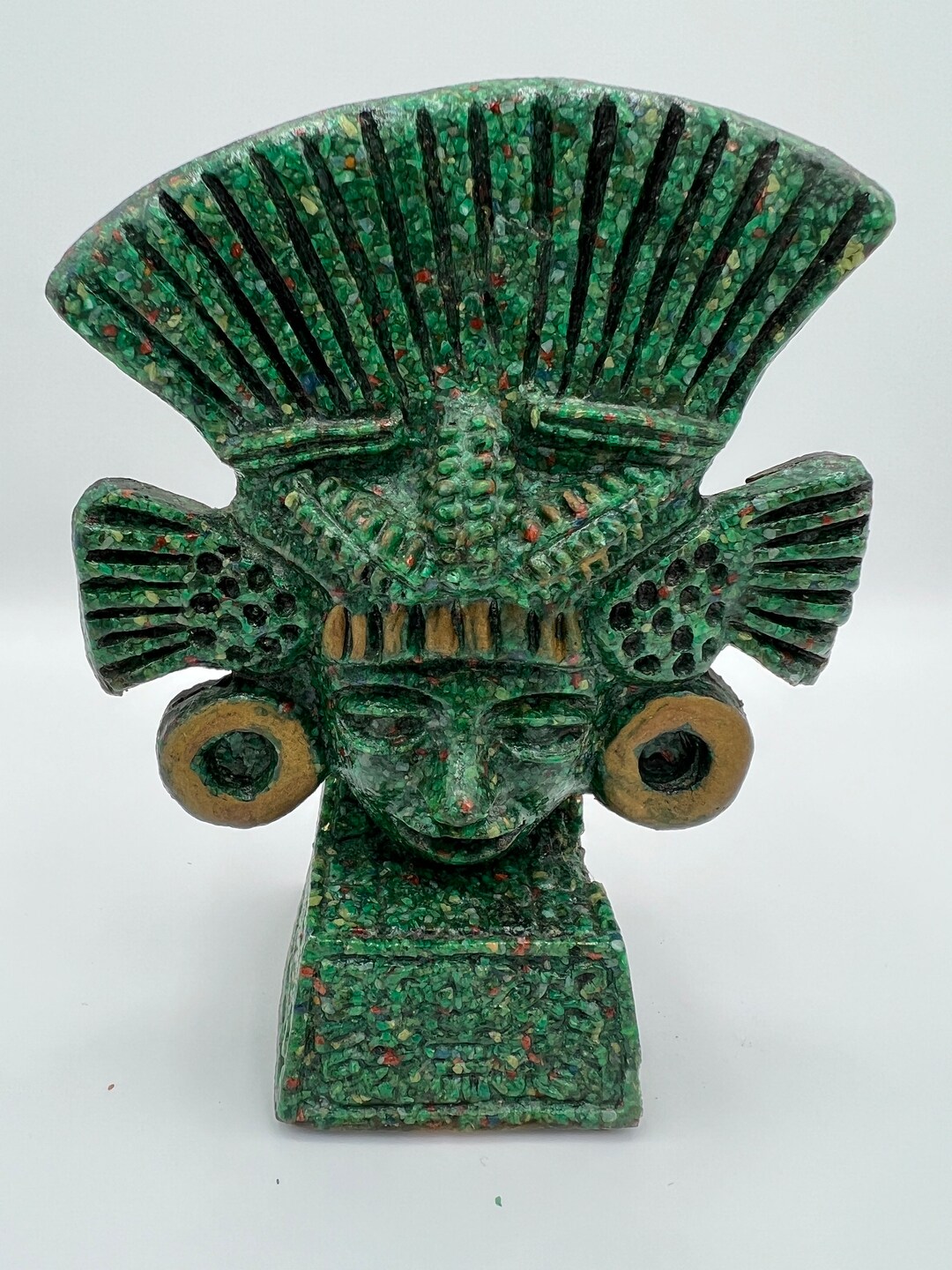 Vintage Green Inca Mayan God Sculpture Mexico - Etsy