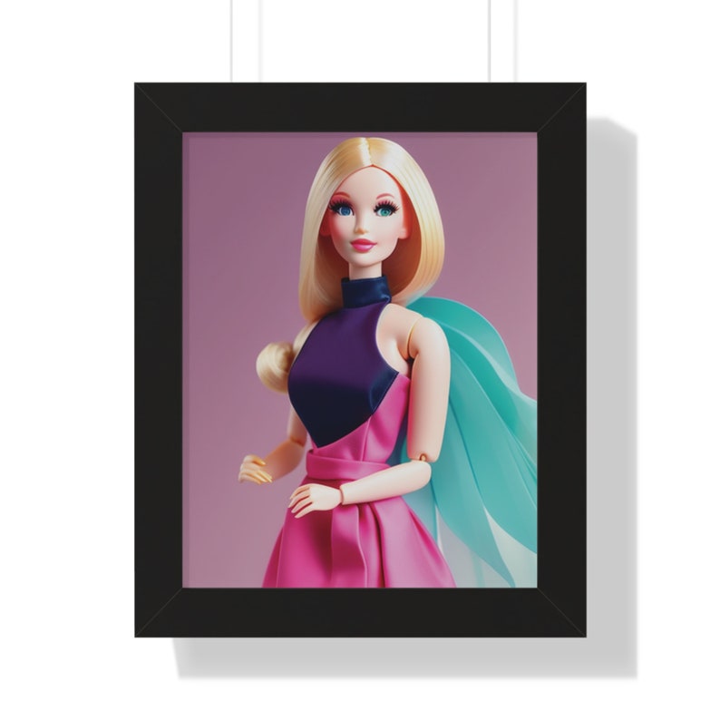 Barbie Poster Wall Art Minimalistic Framed Art Canvas - Etsy