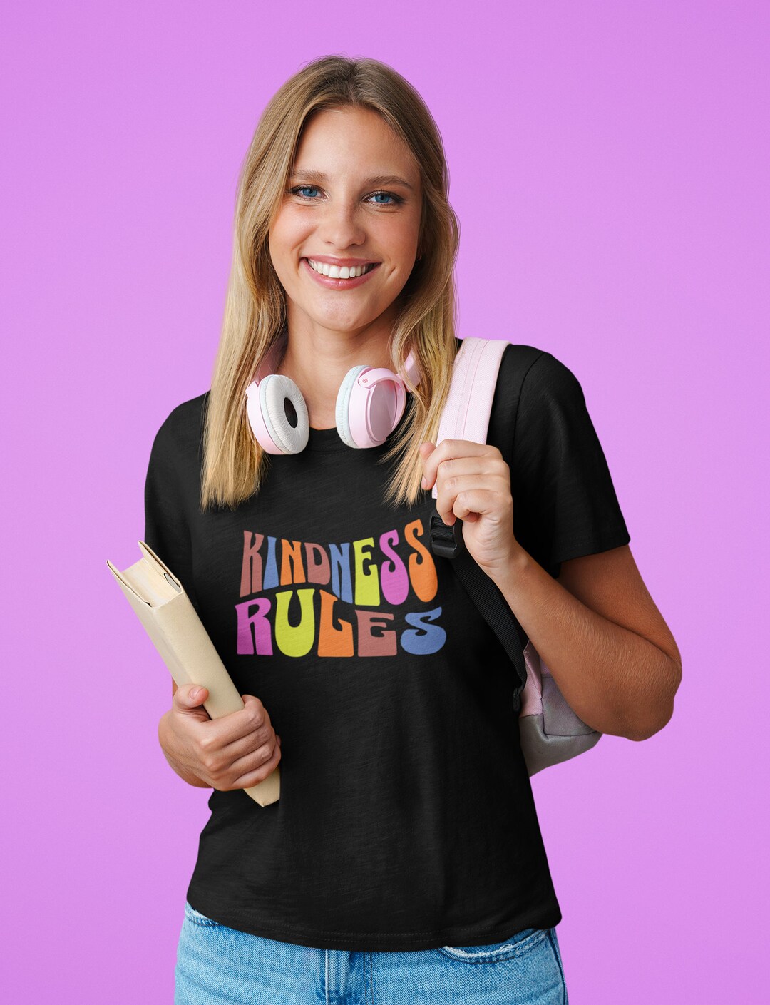 Kindness Rules Tshirt, Be Kind to Others Shirt, Spread Kind Energy ...
