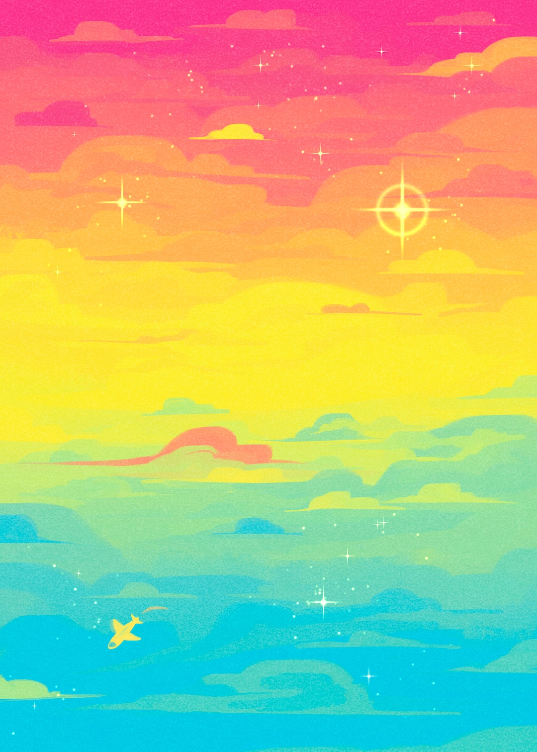 Pansexual Pride Sky Wallpaper Digital Download - Etsy
