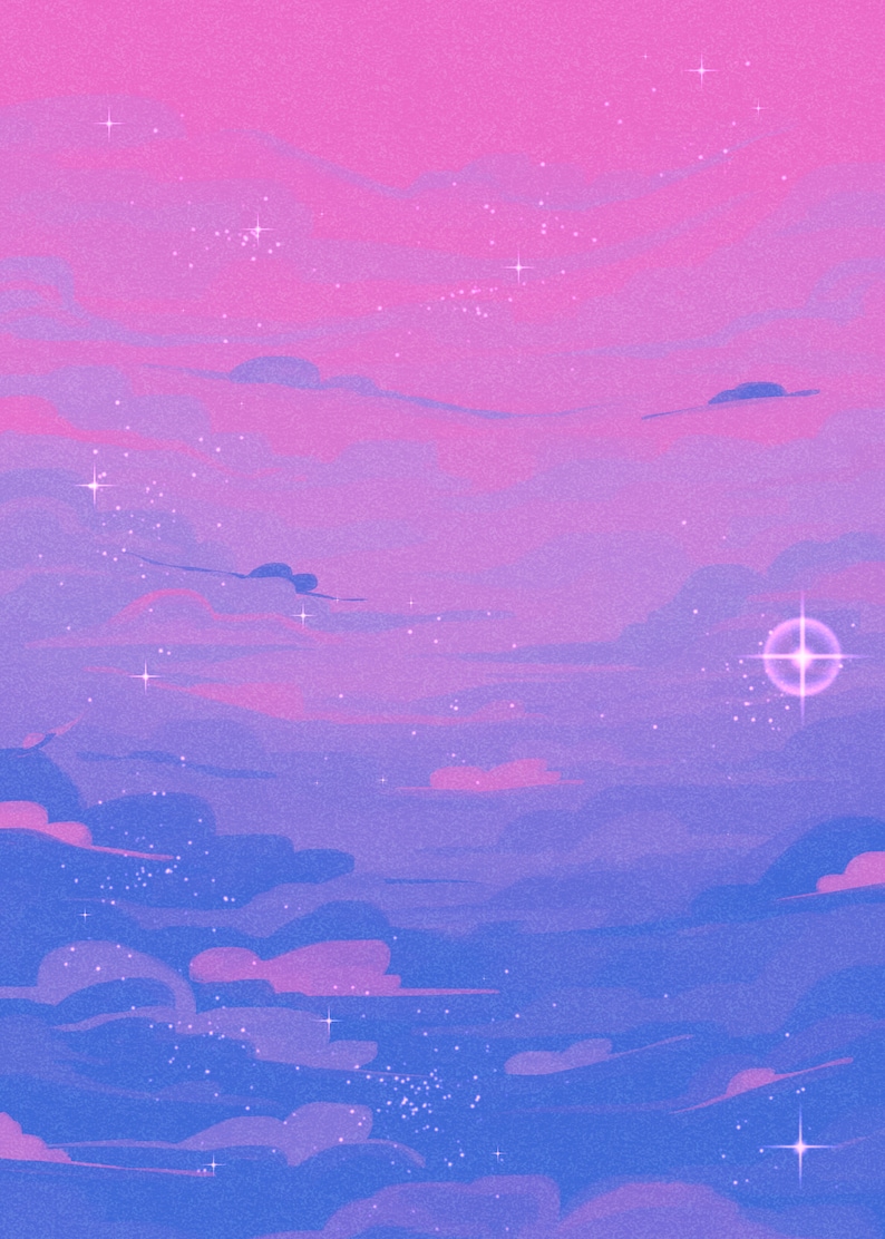 Bisexual Pride Sky Wallpaper Digital Download - Etsy