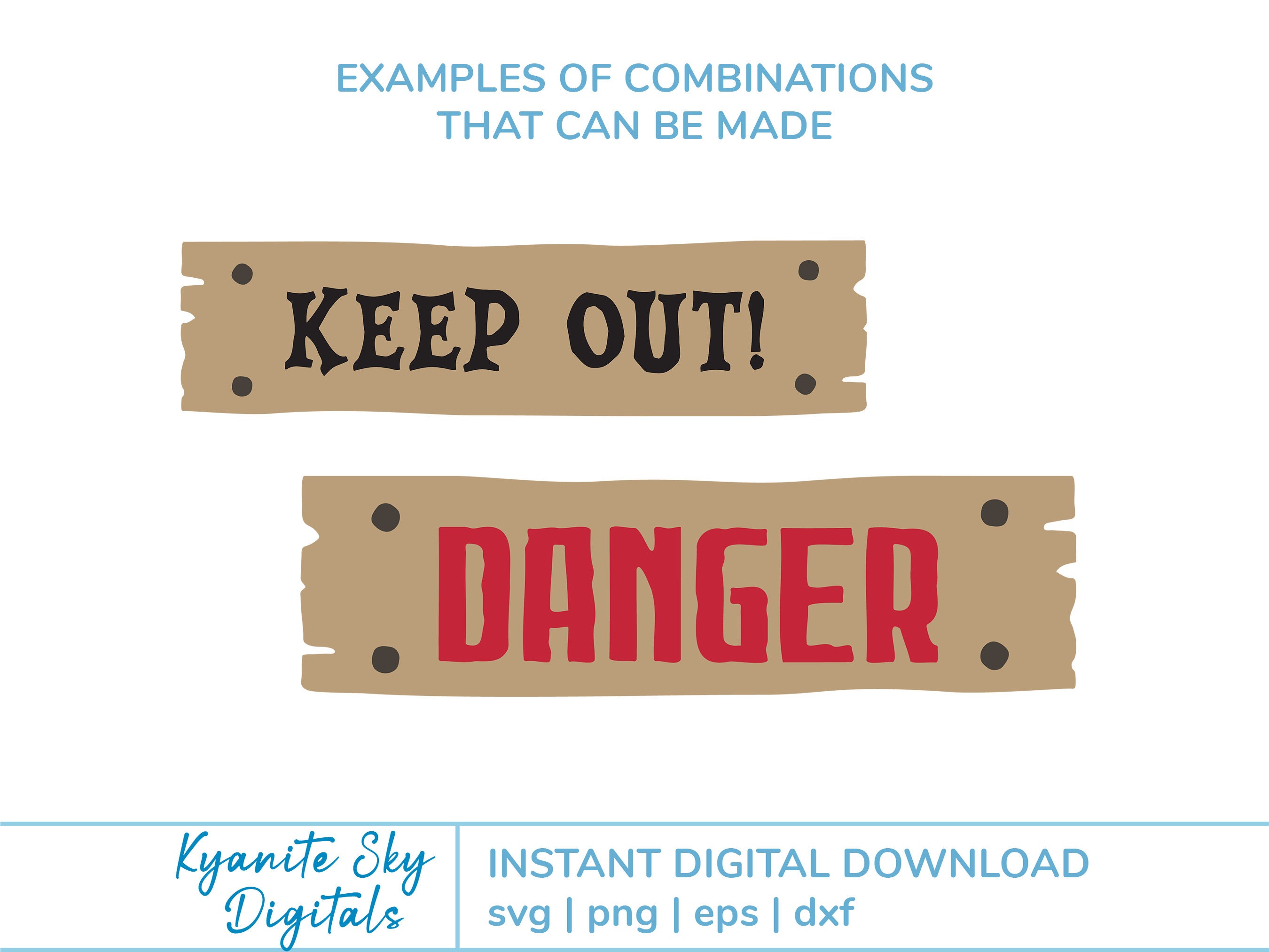 SVG Danger Sign Bundle Halloween Signs Beware Keep Out Caution Warning ...