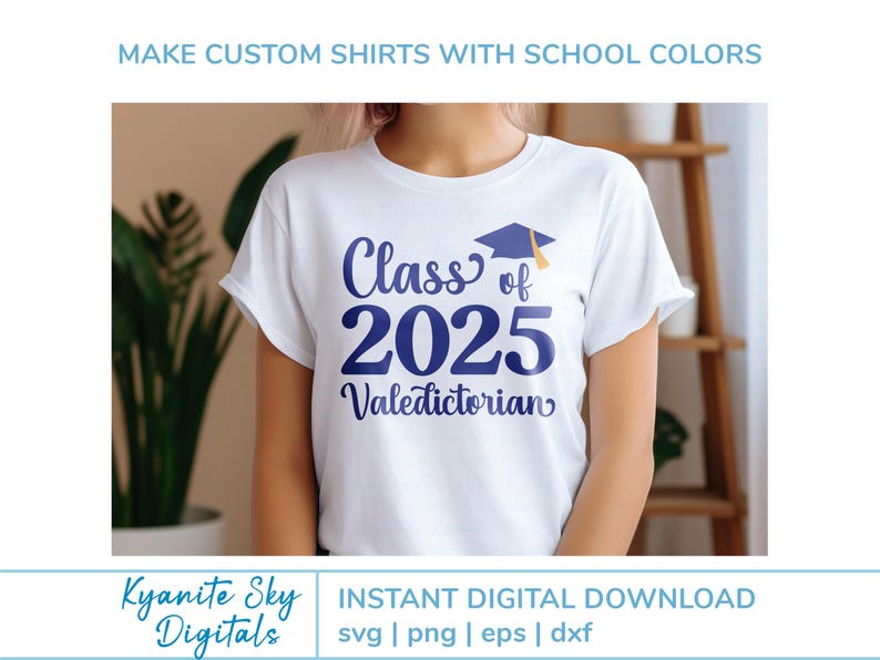 2025 Valedictorian Salutatorian Grad SVG Bundle Cut Files for Shirt ...
