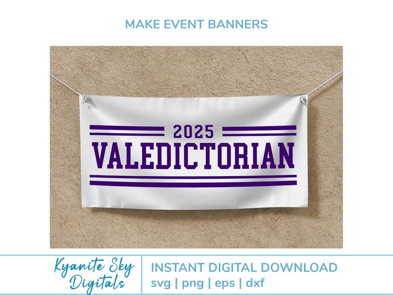 SVG Valedictorian Grad 2025 Cut Files Bundle Vol. 2, Banner Word Art ...