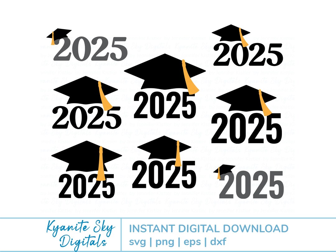 2025 Graduation SVG Files, Junior High Grad High School Graduation ...