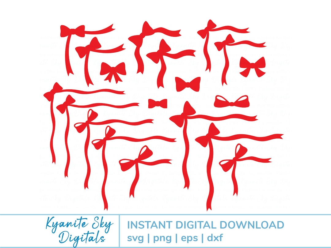 Bow Corner Borders SVG Bundle, Cute Bow for Girl for Her Ribbon Corner ...