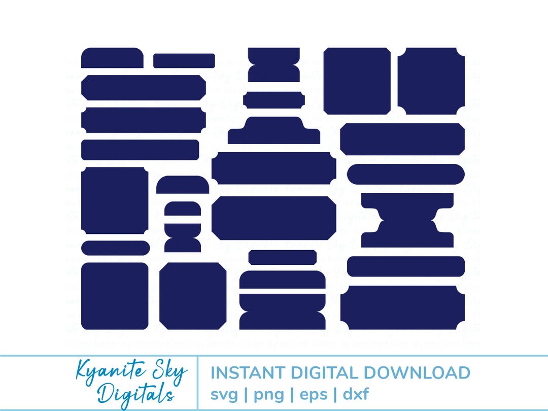 SVG Shapes Labels File Tabs Bundle, Label Shapes, Tab Shapes, Svg ...