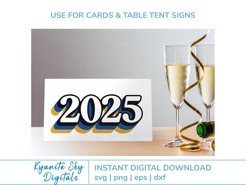 2025 SVG Files, Year 2025 With Retro Style Shadow, PNG Clipart, Vinyl ...