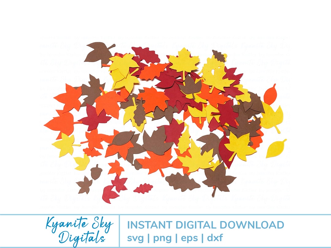 Tiny Fall Leaves SVG Small Extra-small Bundle Autumn Maple Leaf Oak ...