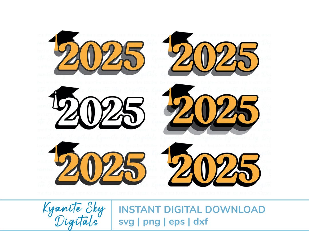 2025 Graduation SVG Cut Files, 2025 Grad Cap Tassel, for Shirt Sign ...