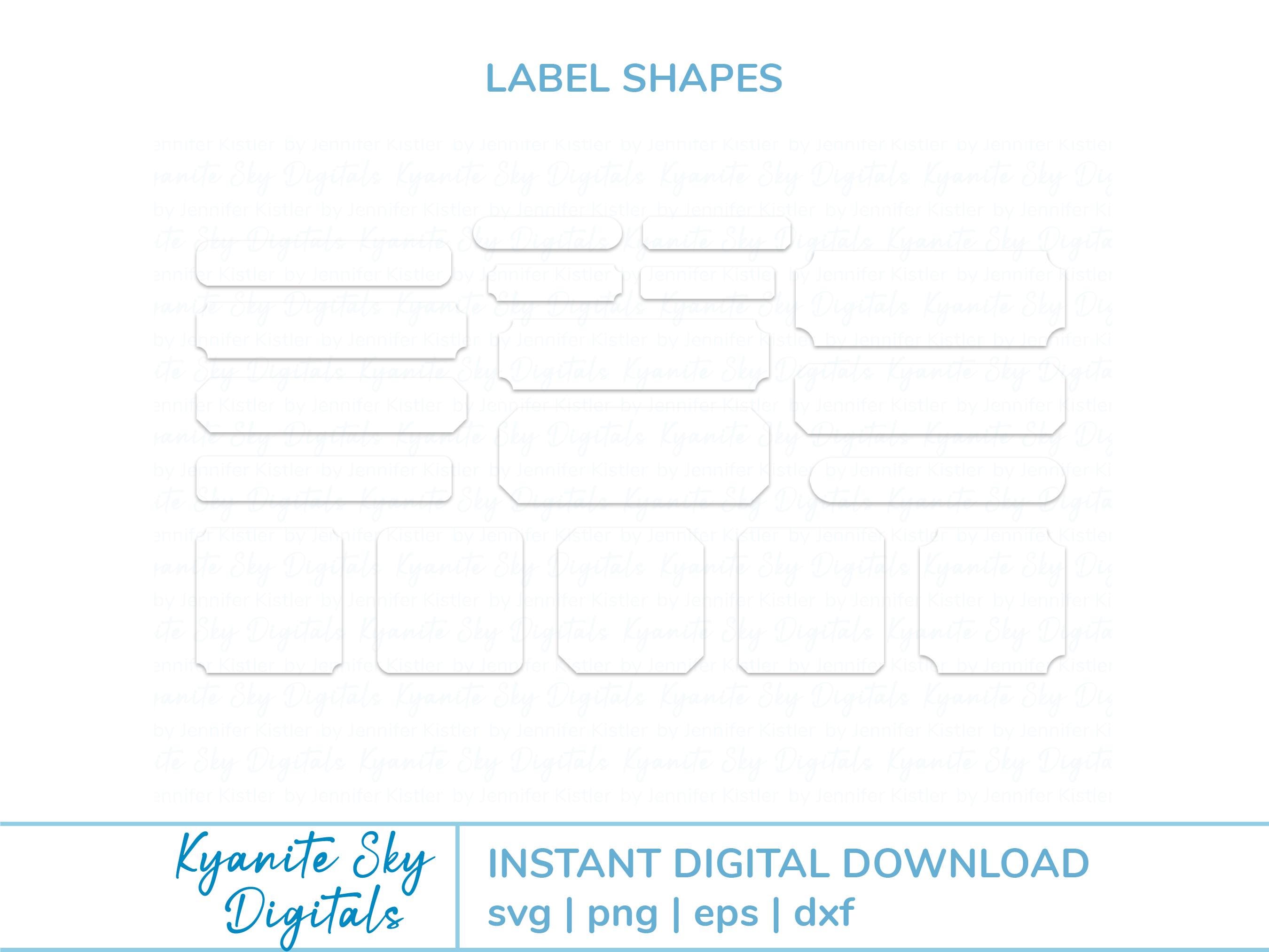 Label SVG Bundle, File Tab Shape, Office Organizing Labels, Cut File ...