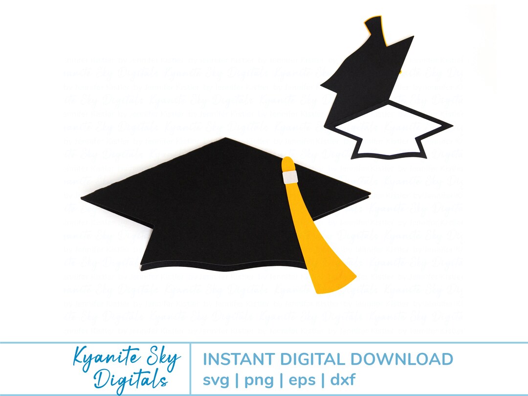 Grad Card SVG Cut Files Graduation Cap Tassel Shape Card for Student ...
