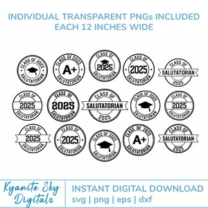 2025 Salutatorian SVG Files, Graduation Round Seal, Stamp of Approval ...