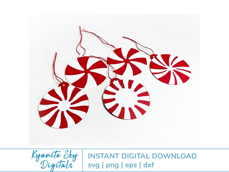 SVG Christmas Ornaments, 2D Peppermint Candy, Paper Cut Files - Etsy