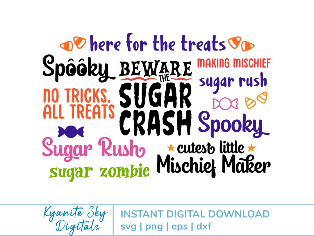 Trick-or-treat Word Art Bundle Vol. 2 Cute Kids Halloween Fun - Etsy UK