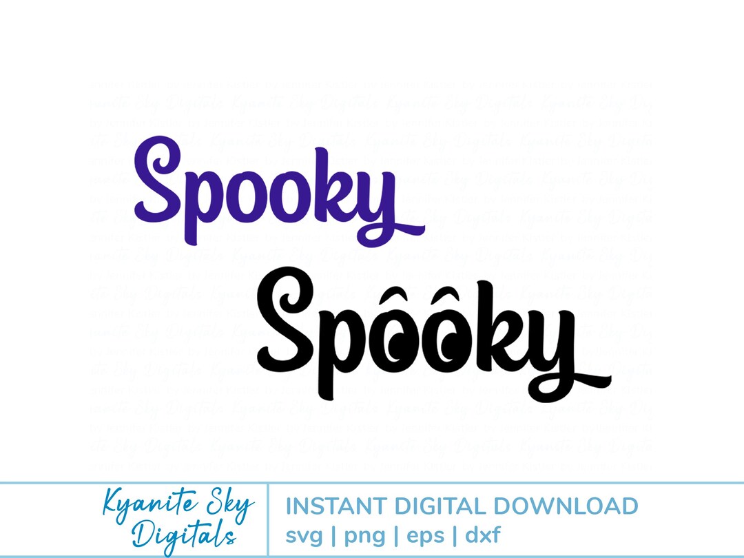 Spooky SVG Halloween Word Art With Eyes, for Sign, Tee Shirt, Party ...