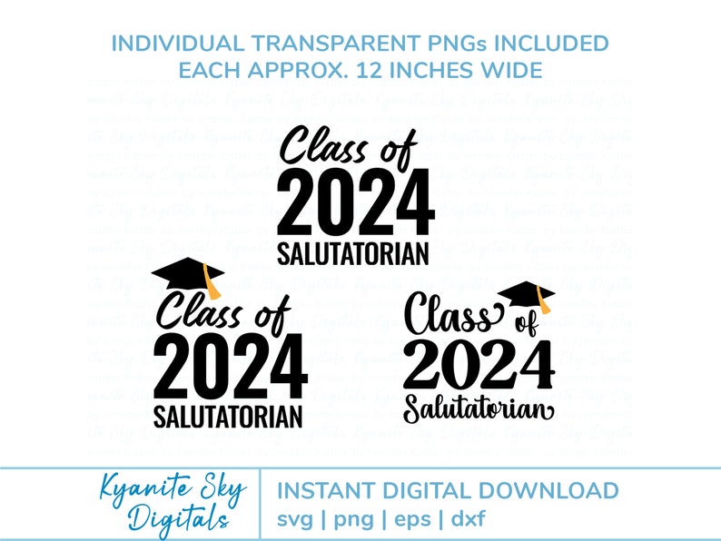 Grad 2024 SVG Bundle Valedictorian Salutatorian Cut Files for Shirt ...