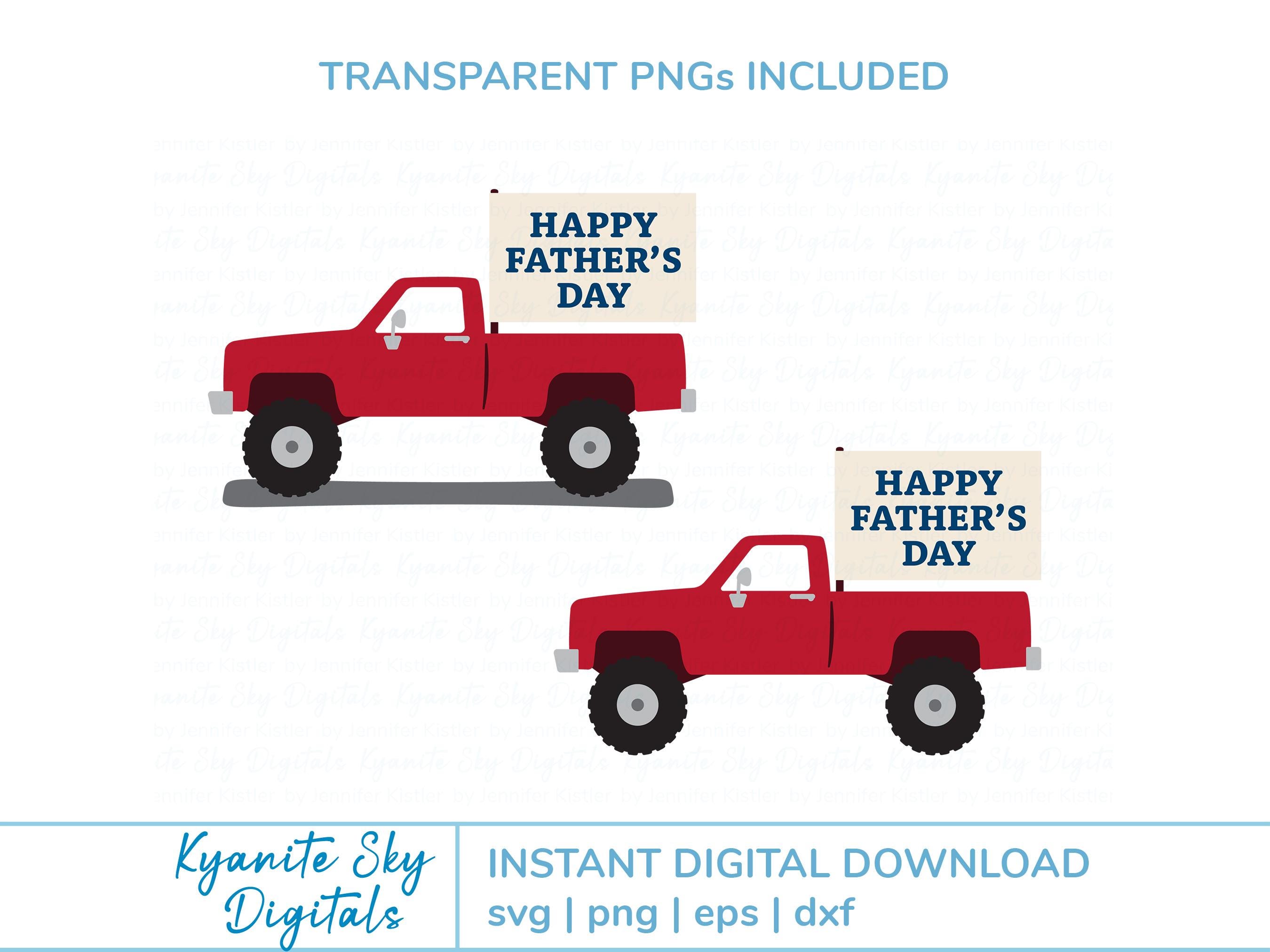 SVG Father's Day Card 4x4 Pickup 4WD Truck, Classic Squarebody Truck ...