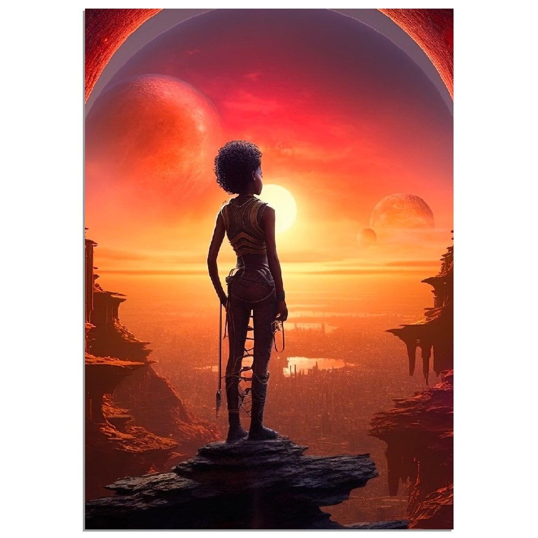 Interstellar Warrior Woman Premium Semi-glossy Paper Poster - Etsy